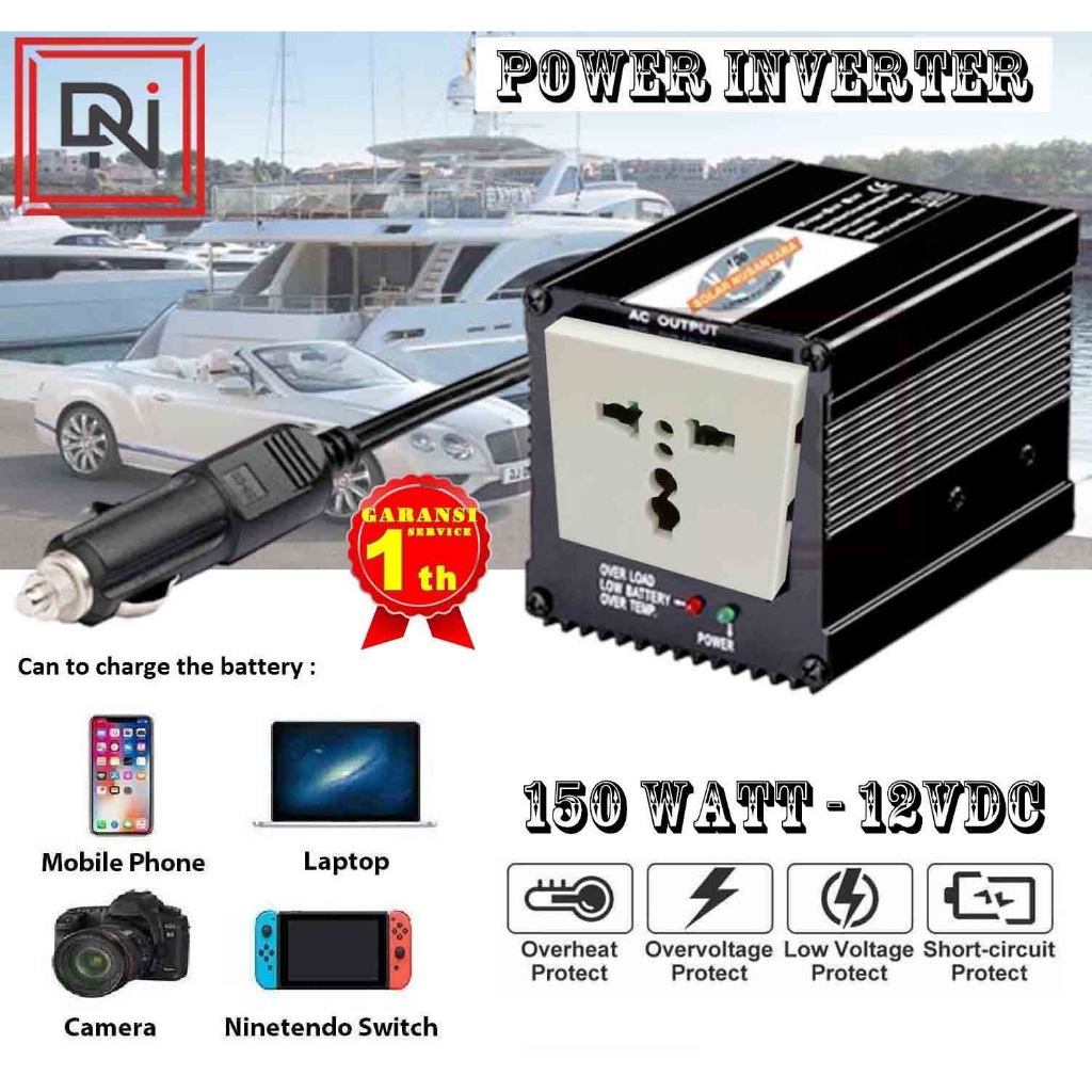Jual Power Inverter Modified 150 watt 12V to 220V Solar Nusantara ...