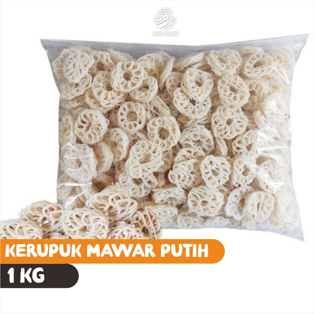 Jual Kerupuk Mawar Putih Besar Mentah kerupuk mawar putih | Shopee ...