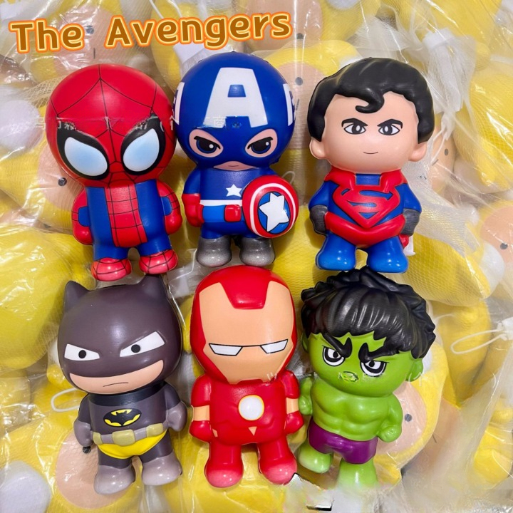 Jual SQUISHY Spiderman Ironman Superman Superhero Lucu Mainan Pencet ...