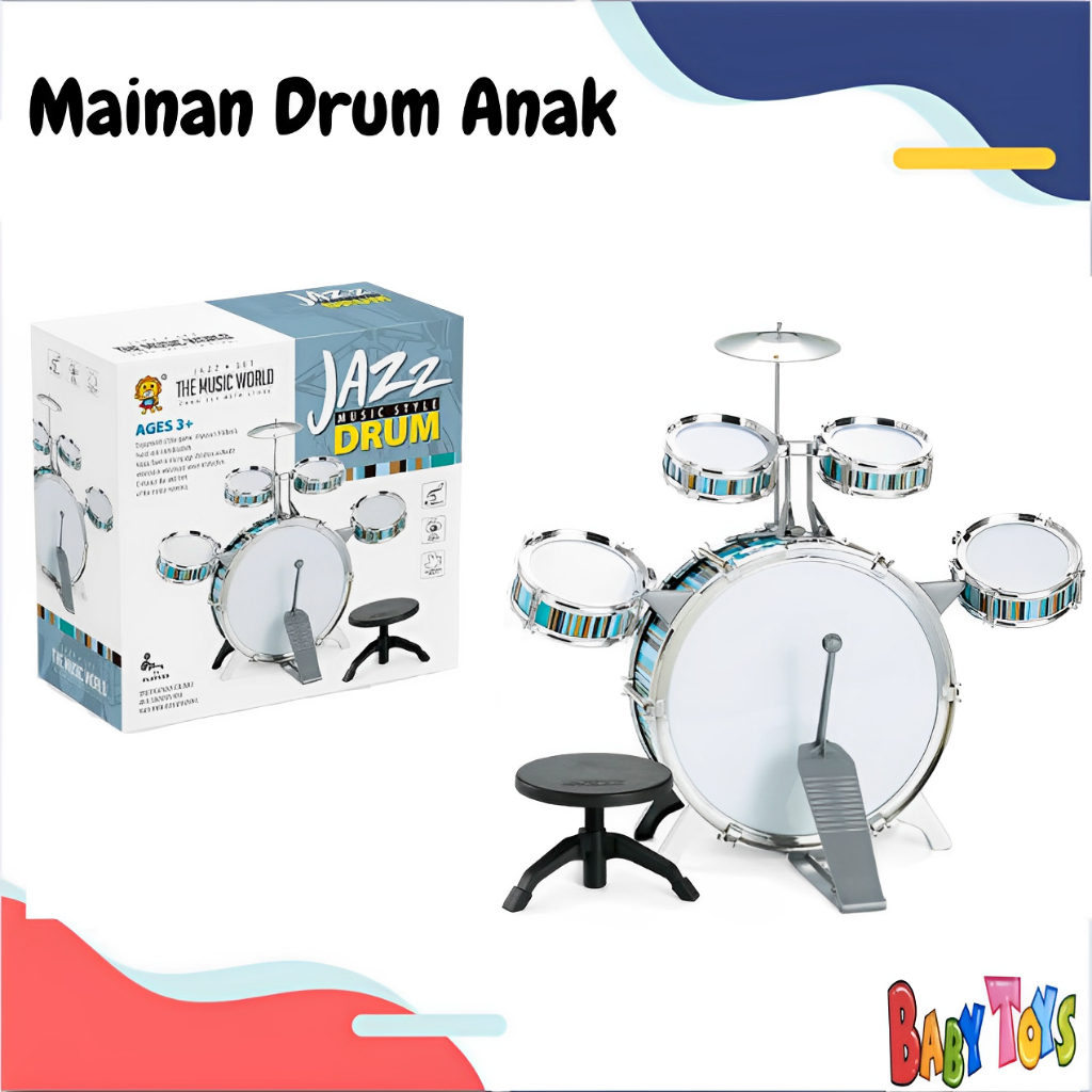 Jual BabyToys Mainan Drum Anak Set Jumbo Jazz Besar Edukasi Anak Musik ...