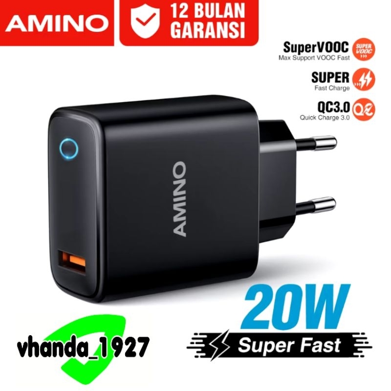 Jual Power Adapter/ Kepala Charger Amino 20W Original | Shopee Indonesia
