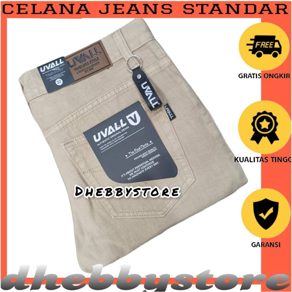 Jual Celana Jeans Pria Model Standar Reguler Original Uvall Cowok ...