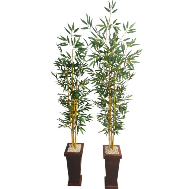 Jual [ daun set pot ] pohon bambu artificial tinggi 190 cm ekstra jumbo ...