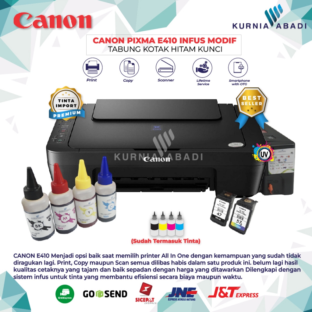 Jual Printer Canon PIXMA E470 Infus Print Scan Copy Wi-Fi Wifi Inkjet ...