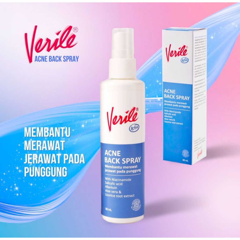 Jual VERILE ACNE BACK SPRAY 90 ML | Shopee Indonesia