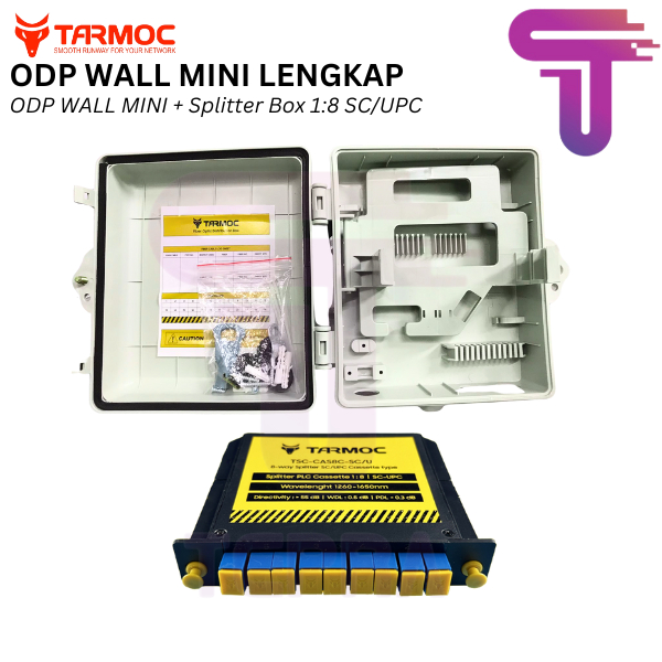 Jual Wall mini ODP + 8 Core SC Splitter Cassete Box | ODP 8 Core ...