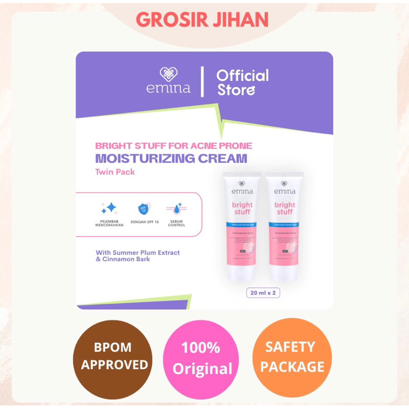 Jual Emina Moisturizing Cream Acne Prone | Shopee Indonesia