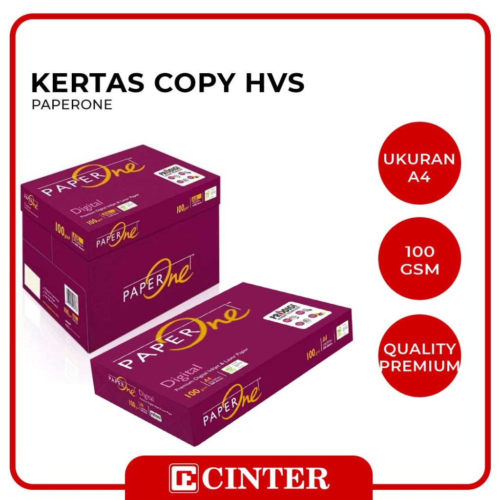 Jual PAPER ONE - KERTAS COPY / KERTAS PPRINT / KERTAS HVS A4 100 GSM | Shopee Indonesia