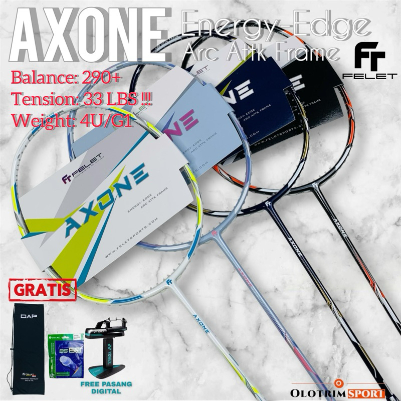 Jual [33 LBS] Raket Badminton FELET AXONE ENERGY EDGE ARC ATTK FRAME AX ...