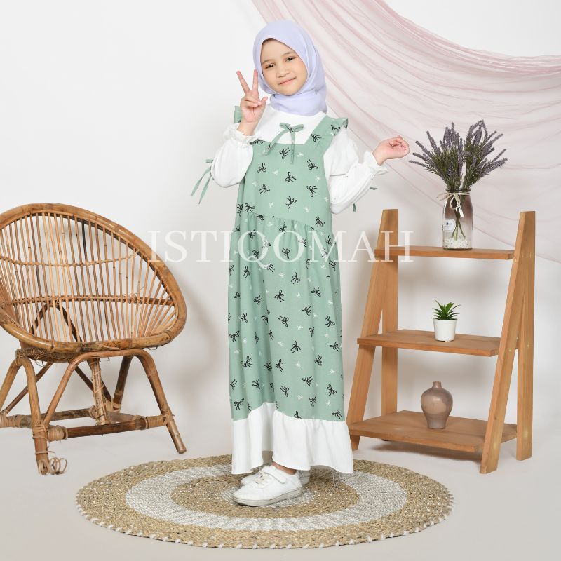Jual Gamis Anak Overall 2 IN 1 Motif '' COQUETTE '' 3-12 Tahun // Gamis ...