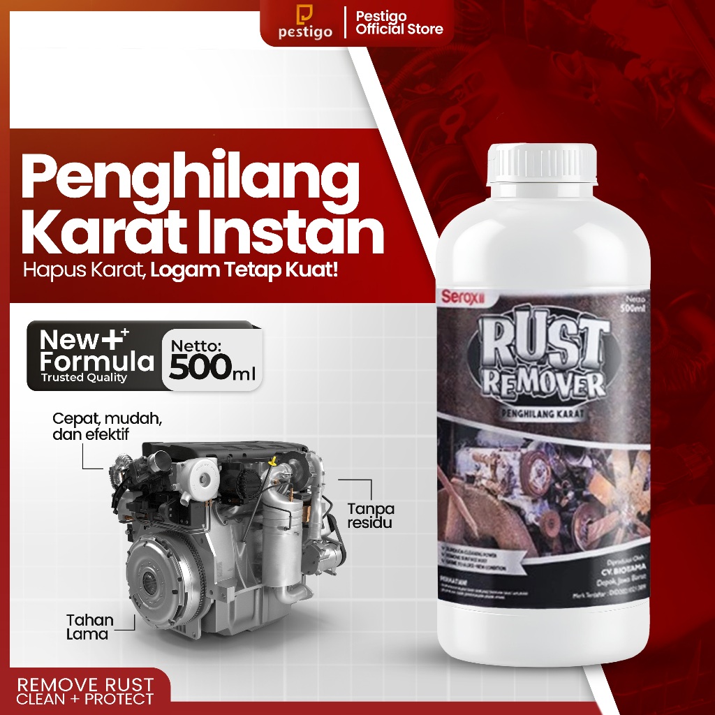 Jual Rust Remover / Pembersih dan Penghilang Karat Besi, Anti Karat Besi - Seroxil 500ml ...