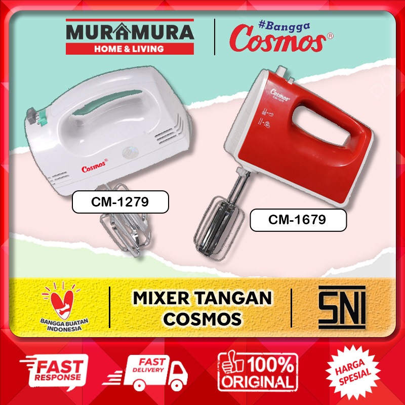 Jual [BISA COD] COSMOS Mixer Tangan / Hand Mixer CM-1679 / CM-1279 Original Garansi Resmi ...