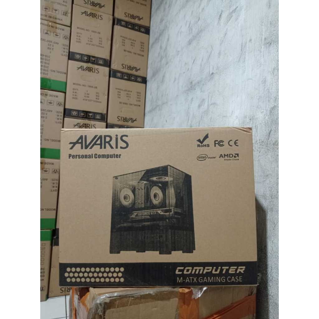 Jual CASING PC GAMING AVARIS MODEL TRANSPARAN SUDAH TERMASUK FAN LED ...