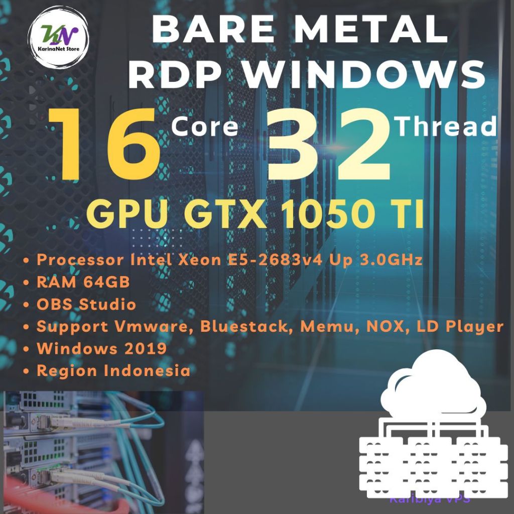 Jual Bare Metal Server RDP Dedicated 16 Core 64GB RAM VGA GPU GTX 1050 ...