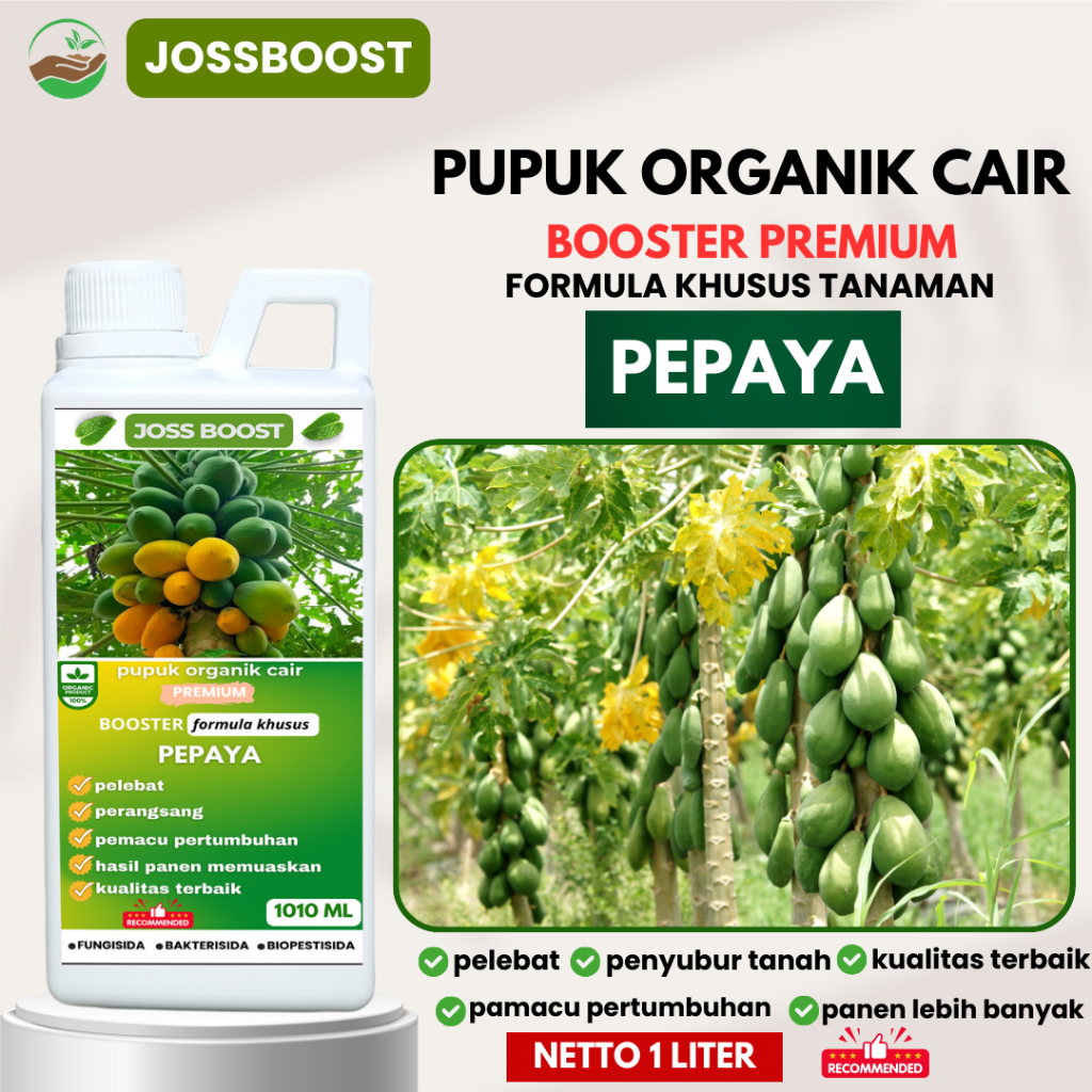 Jual JOSSBOOST Pupuk Organik Cair PEPAYA , 10101ml POC KOMPOS Booster PEPAYA pemacu tumbuh ...