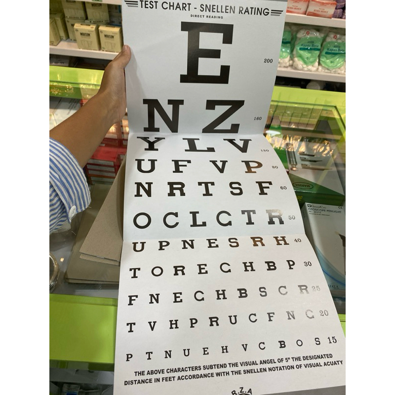 Jual Snellen Chart Snellen Ratin Test Chart Snelen Cart- Kertas Tes ...