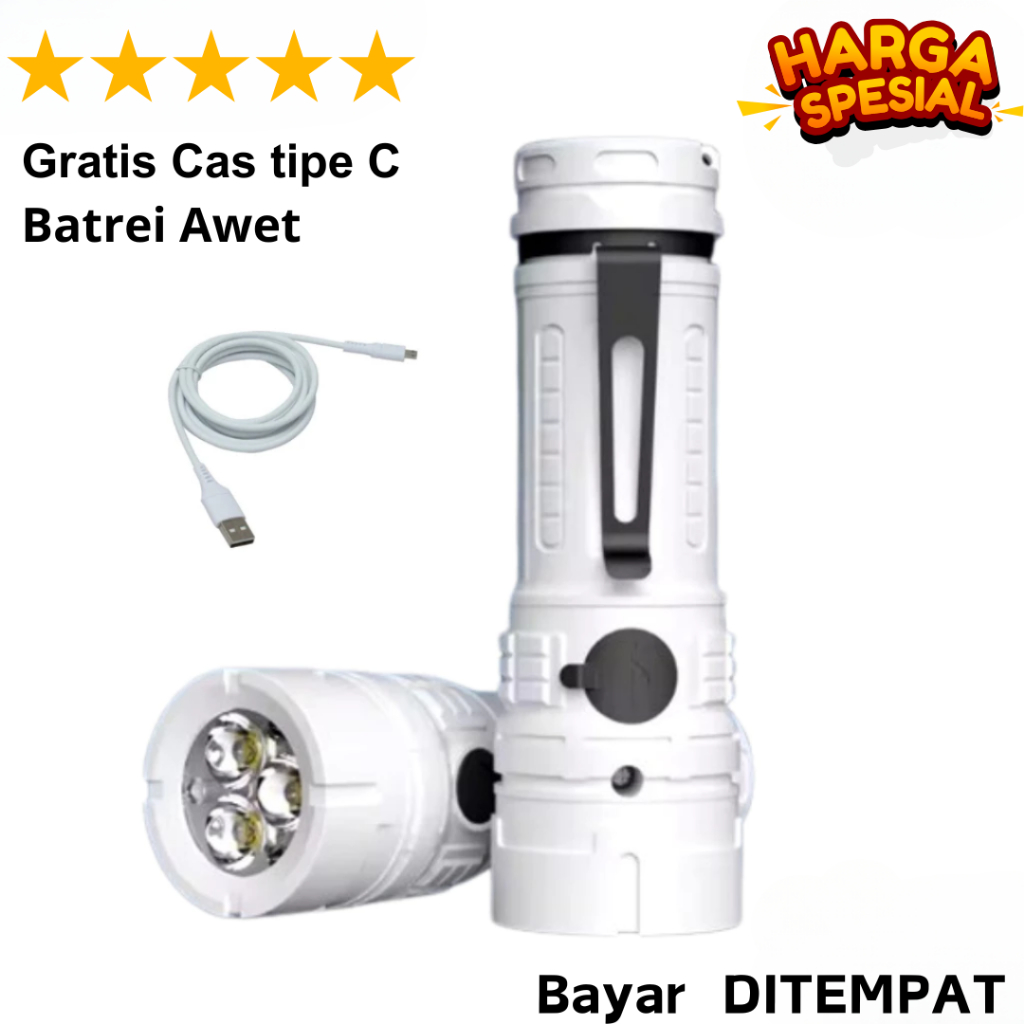 Jual BOS SENTER PREMIUM MURAH Senter Poket Mini USB Cahaya Terang Led ...