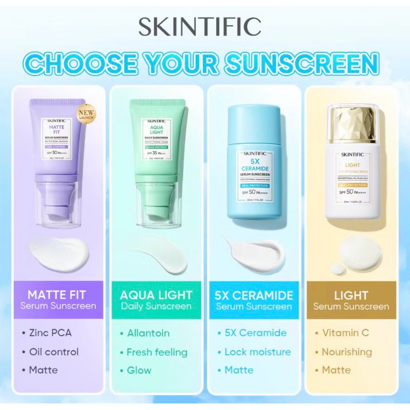 Jual SKINTIFIC SUNSCREEN COLLECTION SPF50 PA++++ 5X CERAMIDE LIGHT ...
