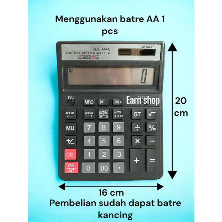 Jual kalkulator SDC-444C 12 DIGIT | KALKULATOR DAGANG BESAR SDC 444C ...