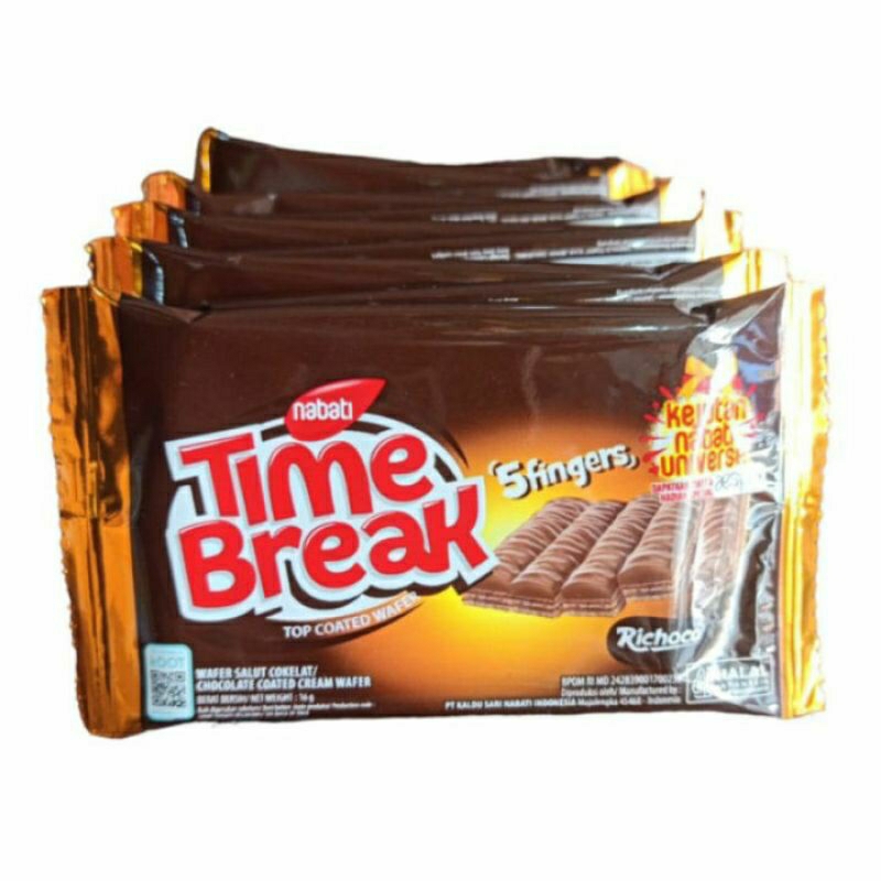 Jual [10 bungkus] NABATI TIME BREAK WAFER COKLAT HARGA 1000 | Shopee ...