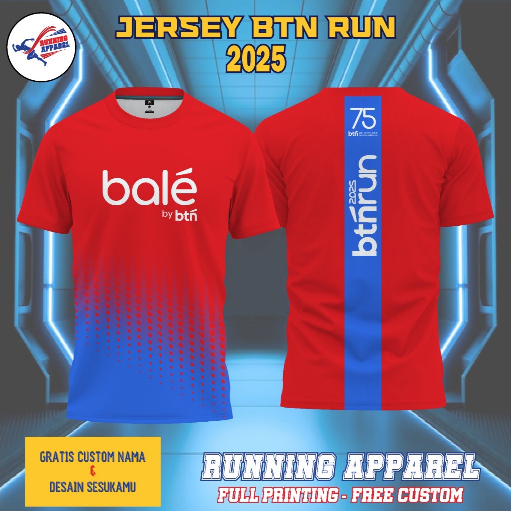 Jual Baju olahraga Lari Jersey Running Pria/Wanita BTN RUN 2025 Terbaru ...