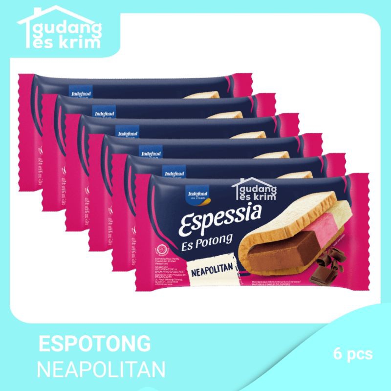 Jual Espessia Es Krim Potong Neapolitan 100ML 6pcs | Shopee Indonesia