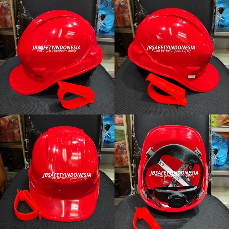 Jual Helm safety nsa Vented Warna Merah original | Shopee Indonesia
