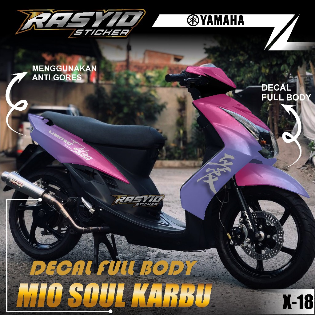Jual COD Sticker Decal Full Body Motor Yamaha Mio Soul Karbu Tahun 2007 ...