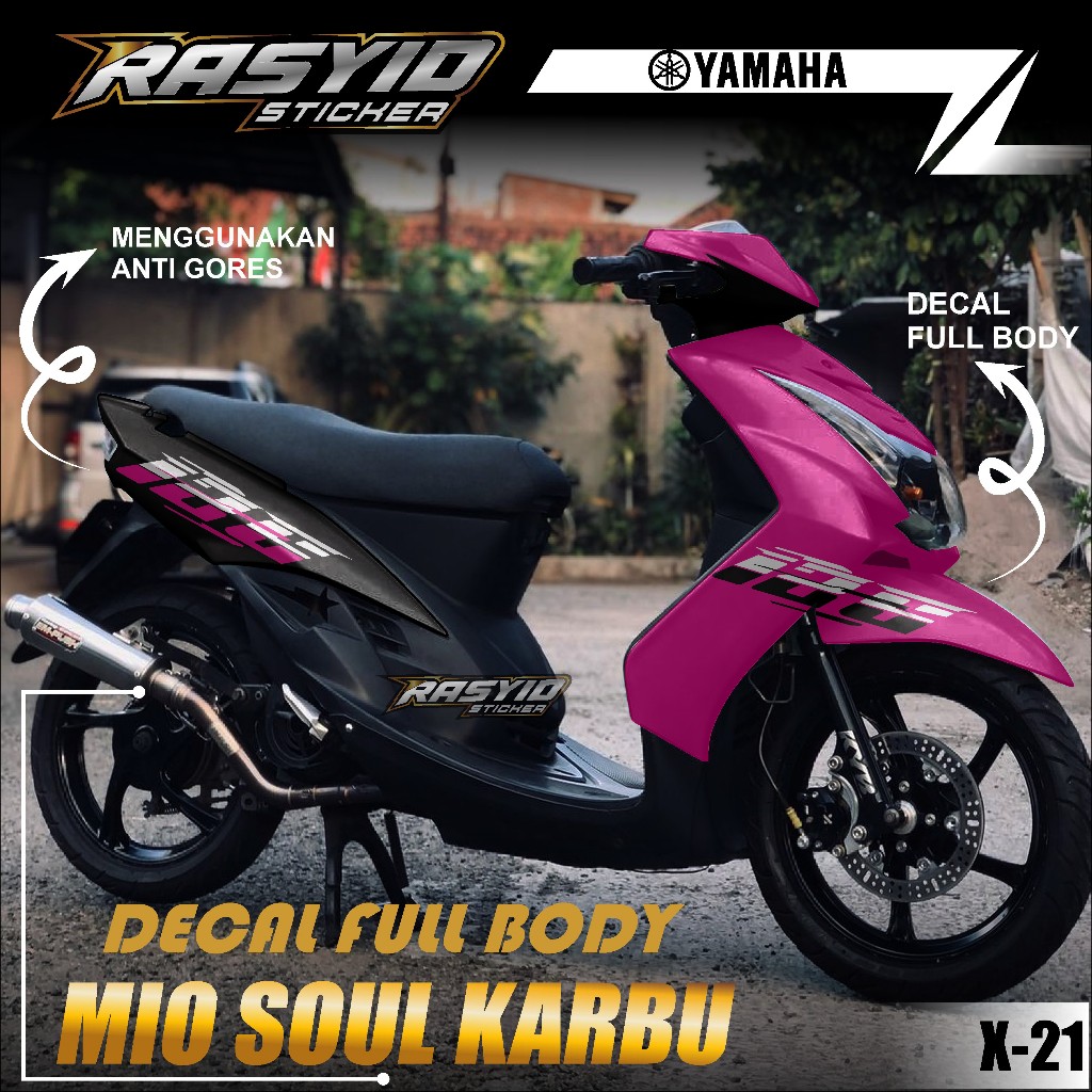 Jual COD Sticker Decal Full Body Motor Yamaha Mio Soul Karbu Tahun 2007 ...
