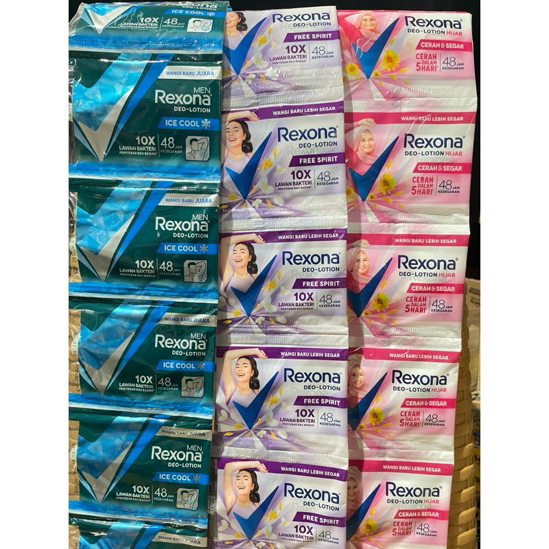 Jual Rexona Deo-Lotion Sacet 1 renceng isi 12 pcs | Shopee Indonesia