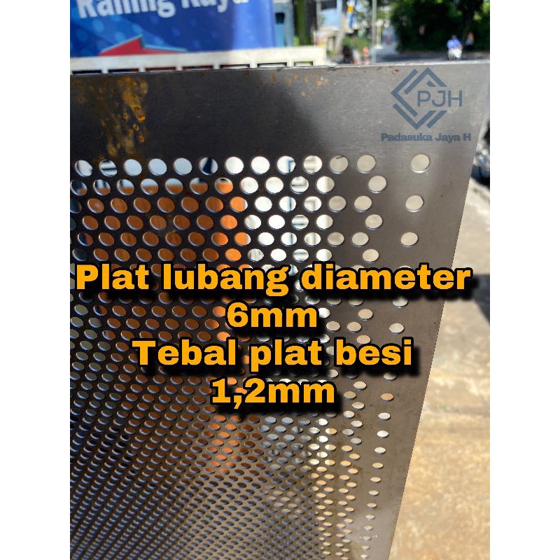 Jual Plat lubang diameter 6mm , tebal plat besi 1,2mm. plate perforated ...