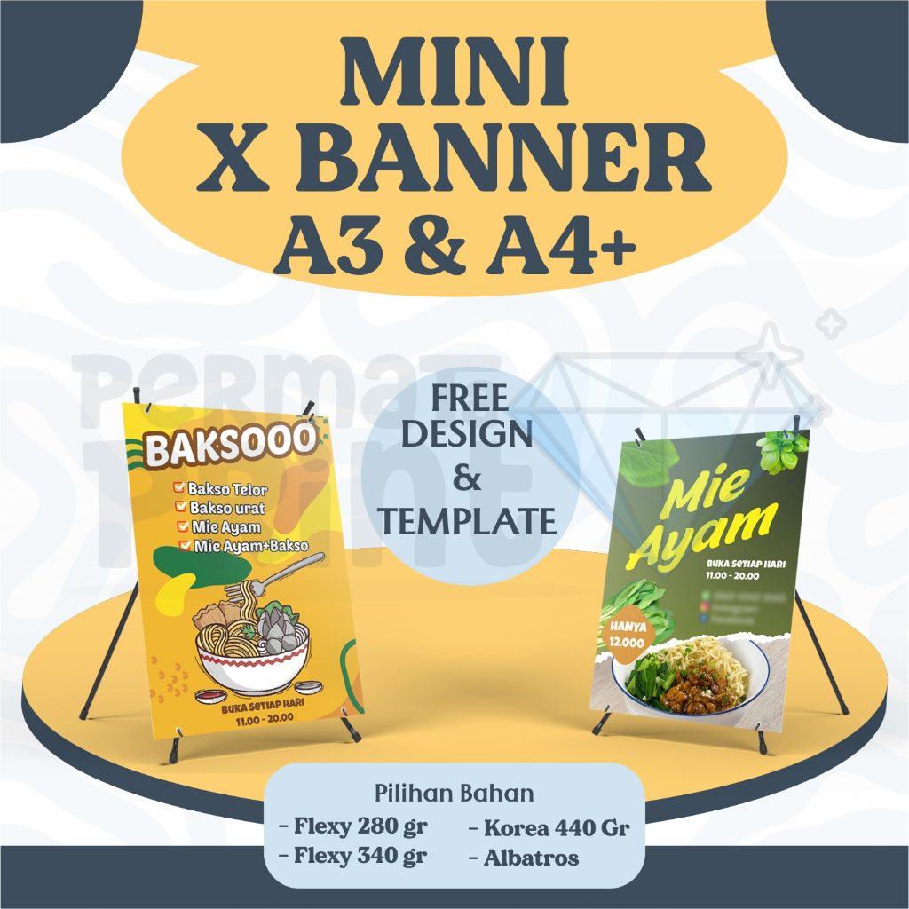 Jual Cetak XBanner Display Mini Bisa Pilih Ukuran Dan Bahan / Spanduk ...
