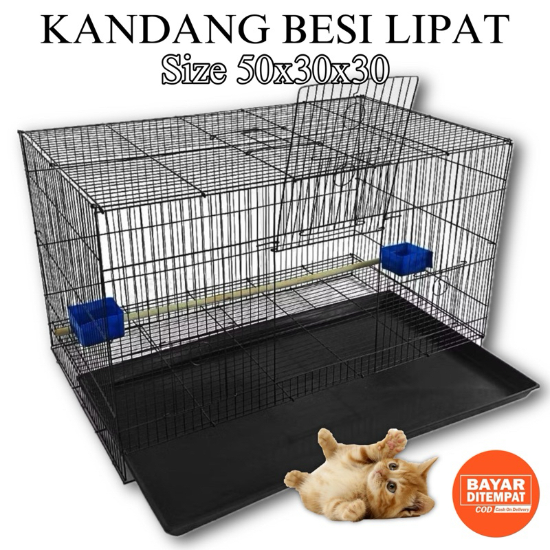 Jual Kandang Besi Lipat 50x30x30 Kandang Kucing Kitten Sangkar Burung ...