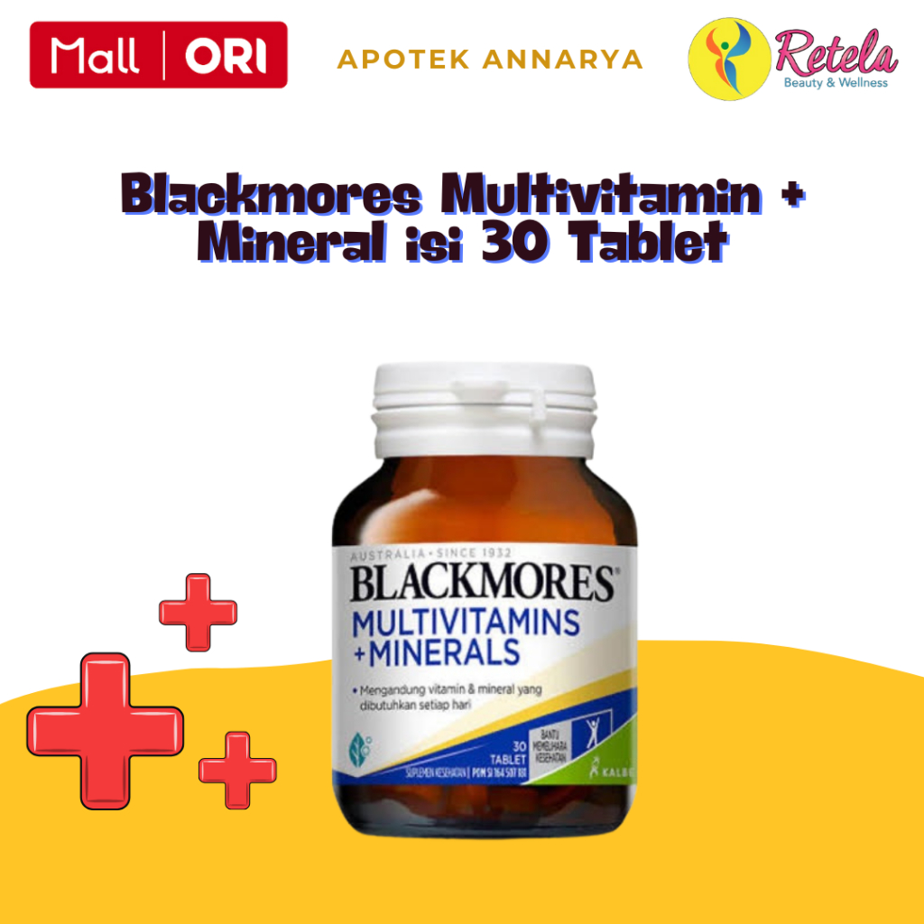 Jual Blackmores Multivitamin+Minerals 1 Botol Isi 60 Tablet / Membantu Memelihara Kesehatan ...