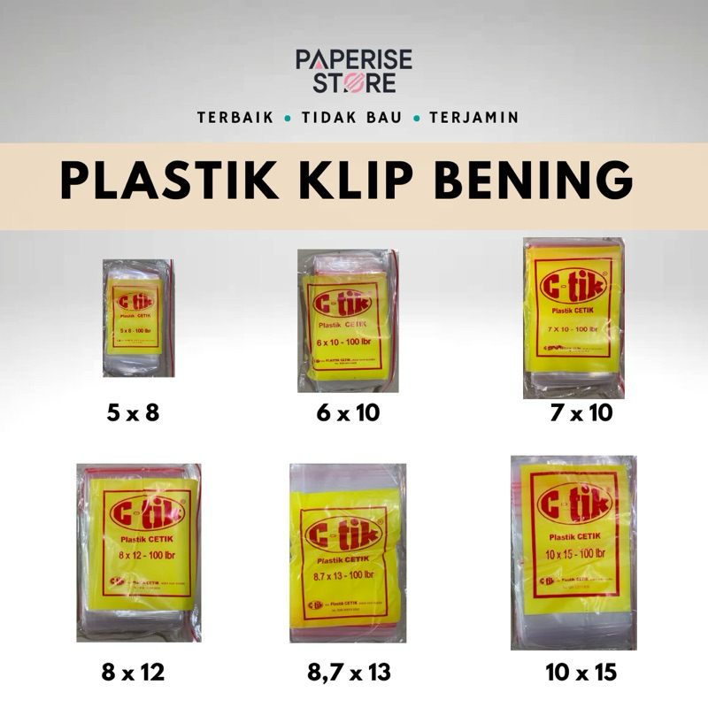 Jual Plastik Klip Ziplock Merk C-Tik / Merek Cetik Isi 100 Lembar ...
