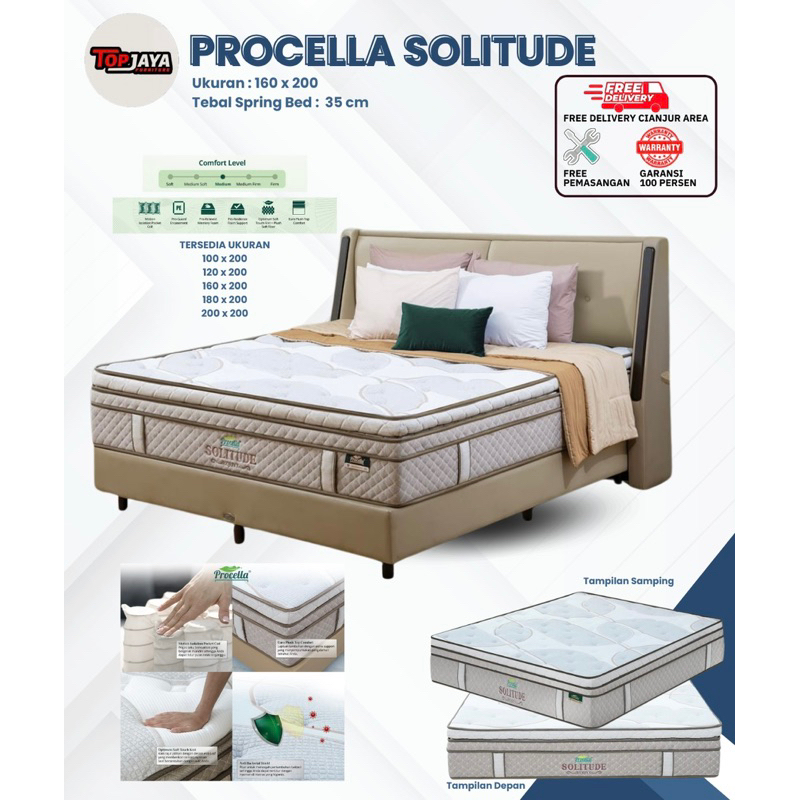 Jual PROCELLA SPRING BED SOLITUDE SERIES | Shopee Indonesia