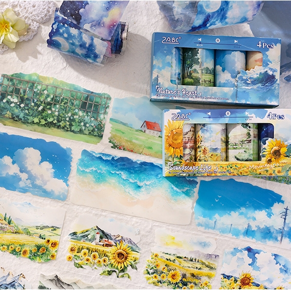 Jual [Artopia] Share 1 Roll Sticker Scenery Set Pemandangan Alam Langit ...