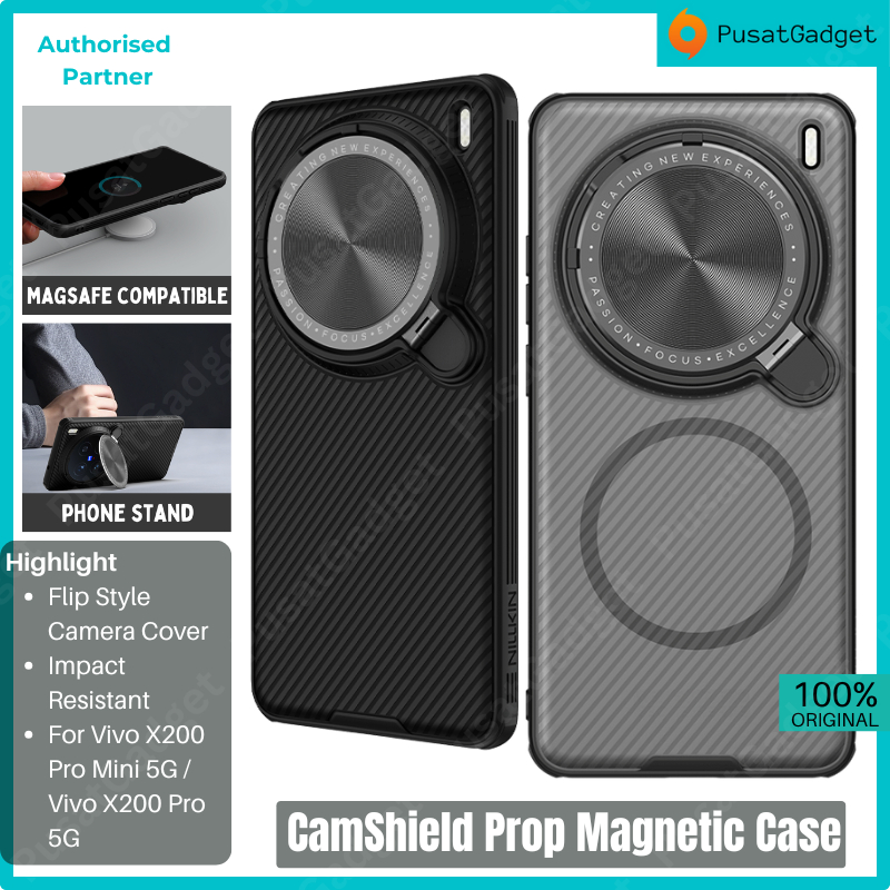 Jual Case Vivo X200 Pro/Pro Mini (5G) NILLKIN CamShield Prop Magnetic MagSafe Flip-Style Camera ...