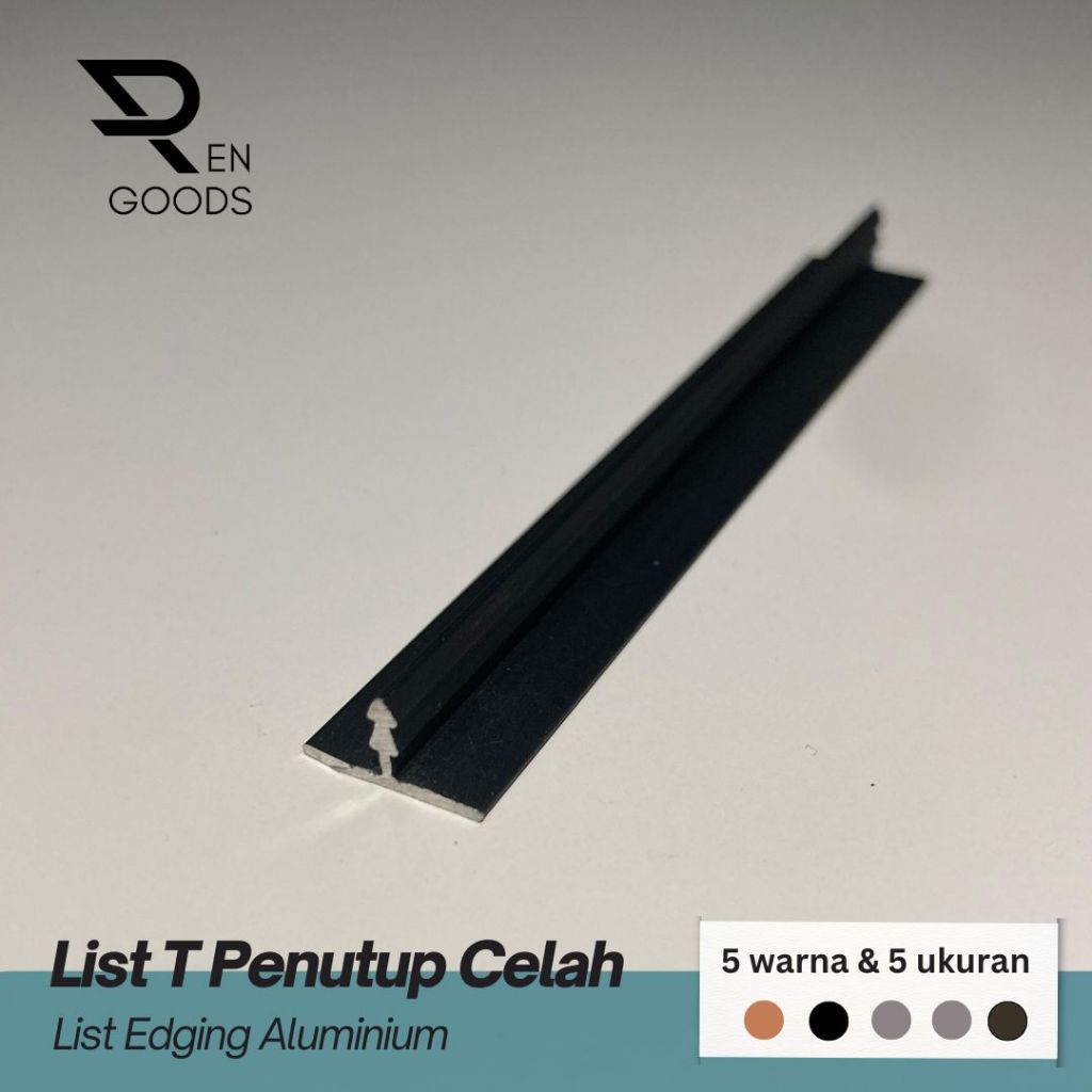 Jual Lis T / List T Hitam Penutup Celah Panel Alumunium Ukuran Variasi ...