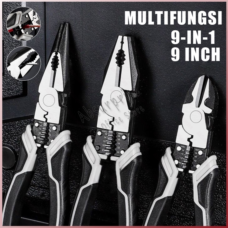 Jual Tang Multifungsi 9 inch CRV (1PCS)Kombinasi,Lancip,Potong Wire ...