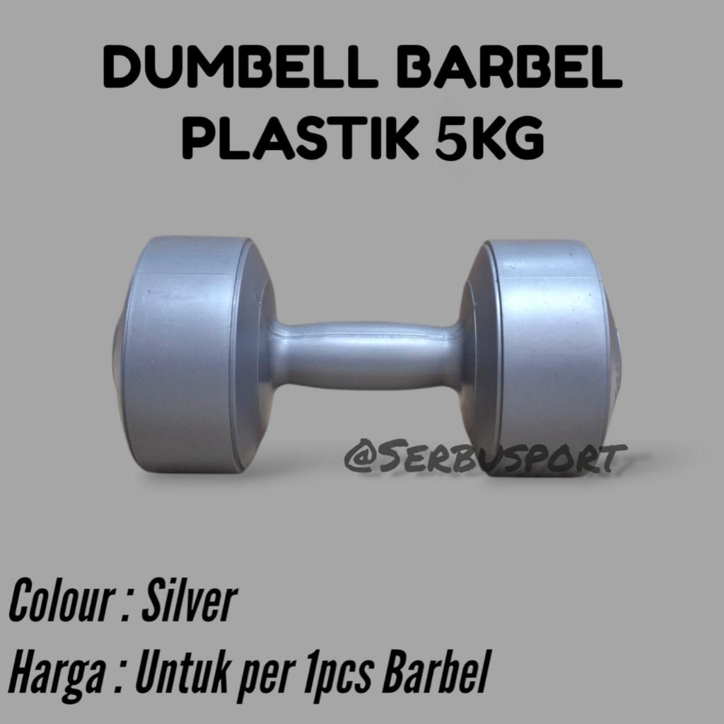 Jual BARBEL 5KG/ DUMBELL PLASTIK 5KG | Shopee Indonesia