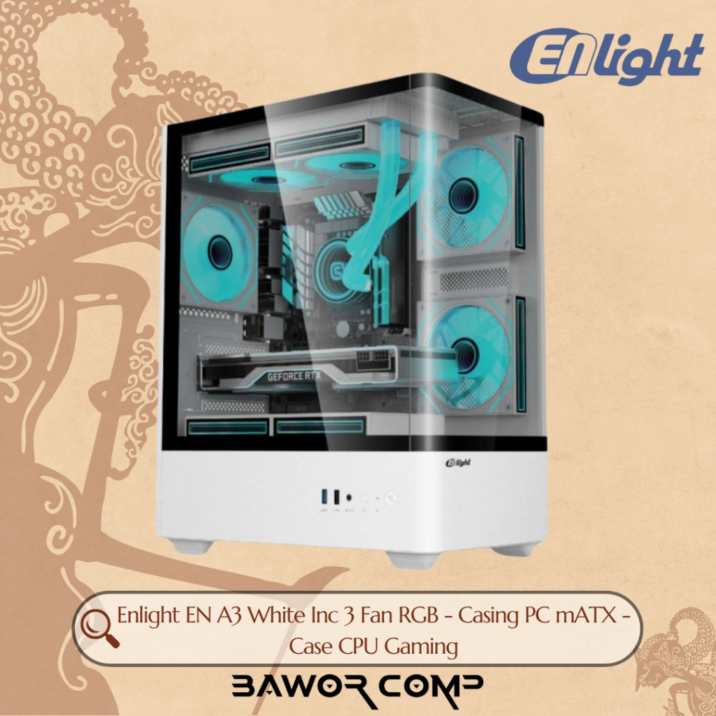Jual Enlight EN A3 White Inc 3 Fan RGB - Casing PC mATX - Case CPU ...