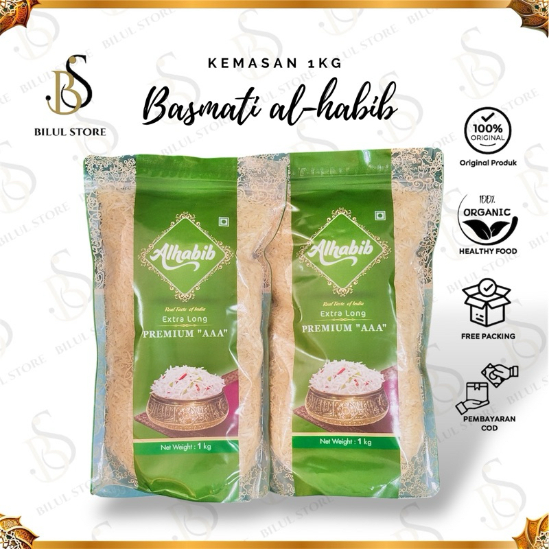 Jual BERAS BASMATI AL-HABIB 1kg premium rice | Shopee Indonesia