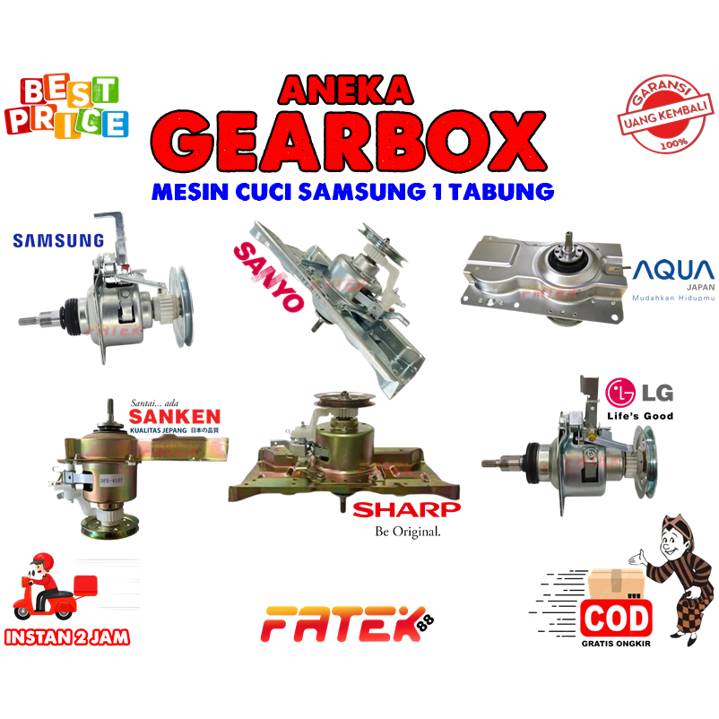 Jual ANEKA GEARBOX MESIN CUCI 1 TABUNG BERBAGAI MERK TOP LOADING ...