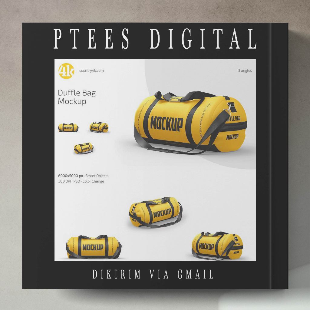 Jual PD0539 - Duffle Bag Mockup Set - PSD PHOTOSHOP - TEMPLATE MOCKUP ...