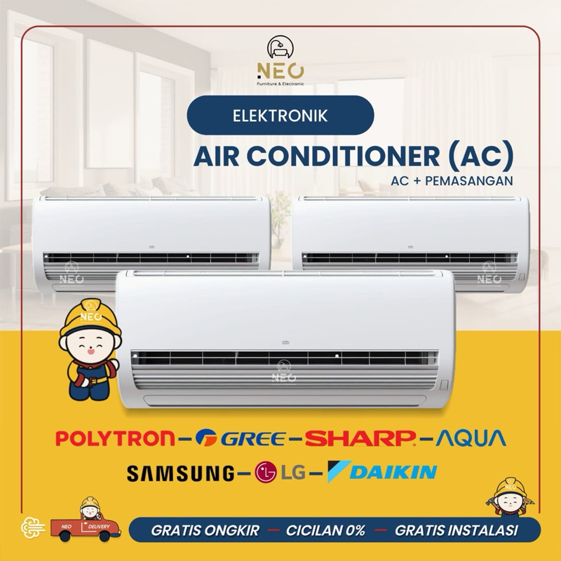 Jual NEO - AC SHARP POLYTRON AQUA SAMSUNG 1/2 PK 05PK HEMAT LOW WATT ...