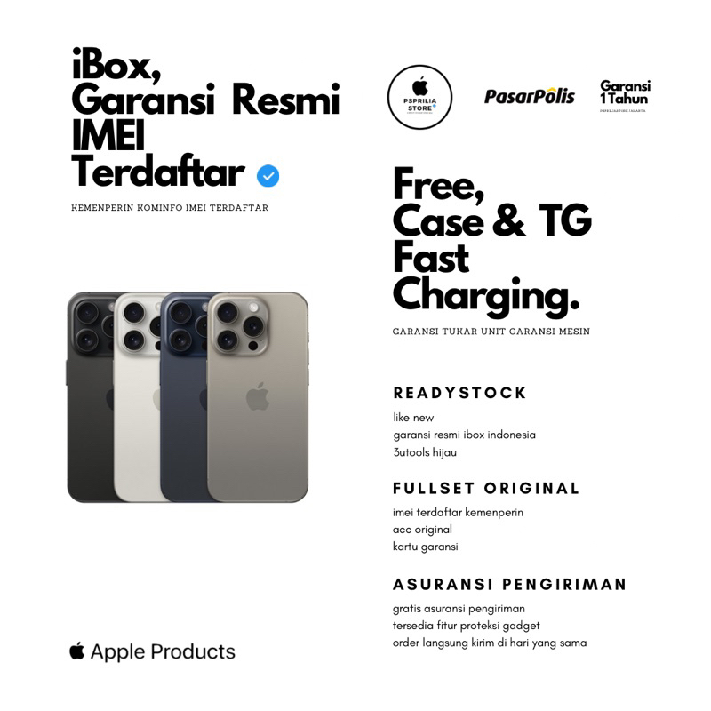 Jual FLAGSHIP Ip 15 Pro Max 128 gb 256 gb | Shopee Indonesia