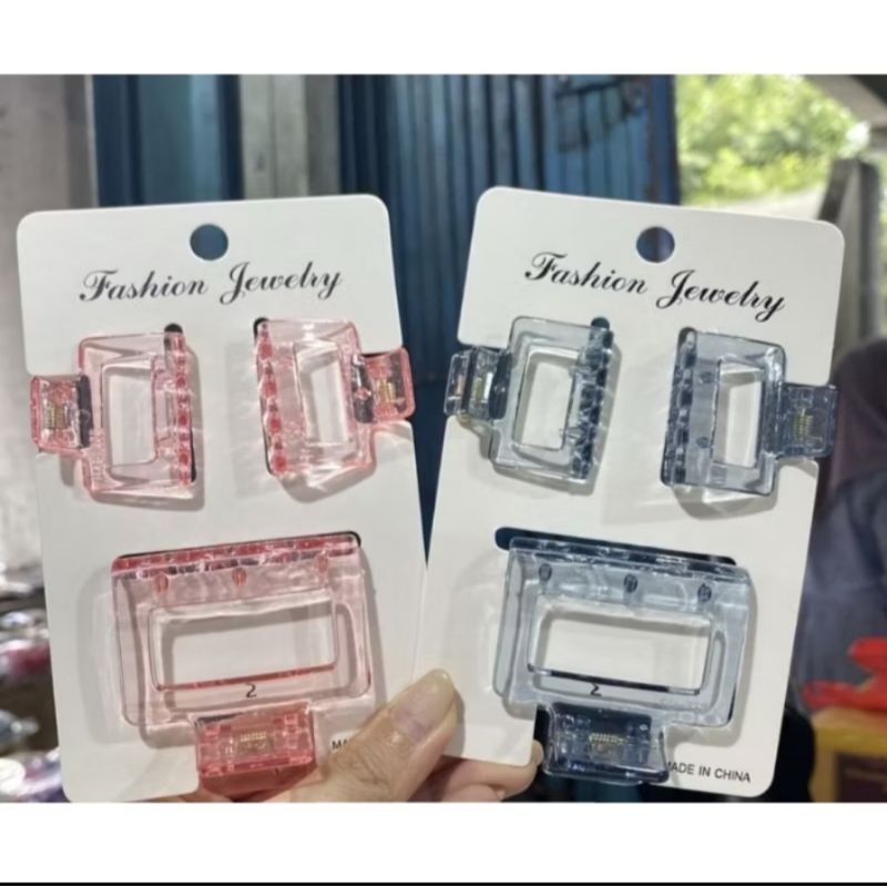 Jual (ISI 12PCS) JEPITAN RAMBUT IMPORT SET MODEL KOTAK PERSEGI WARNA ...