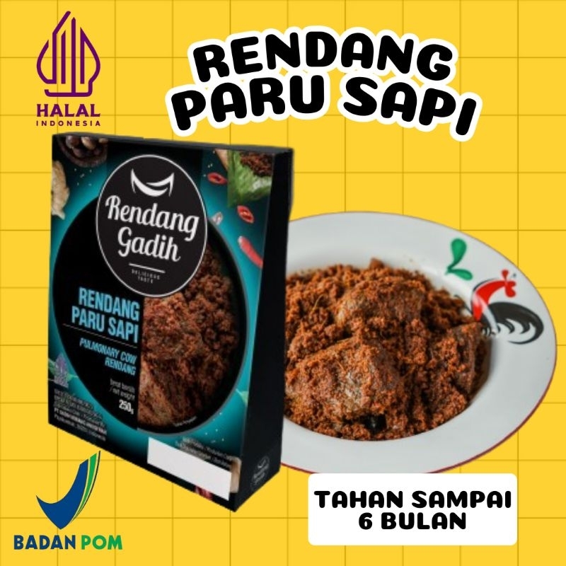 Jual Rendang Gadih - Rendang Paru Sapi 250 g | Shopee Indonesia