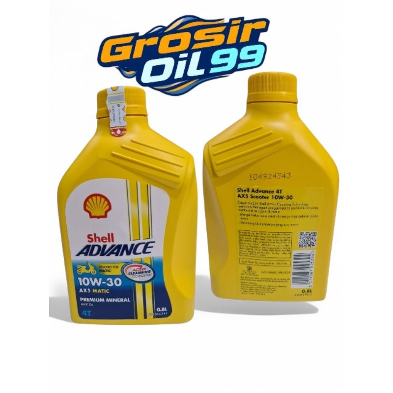 Jual Shell advance AX5 Scooter 800ml/0,8Liter Sae 10W-30 | Shopee Indonesia